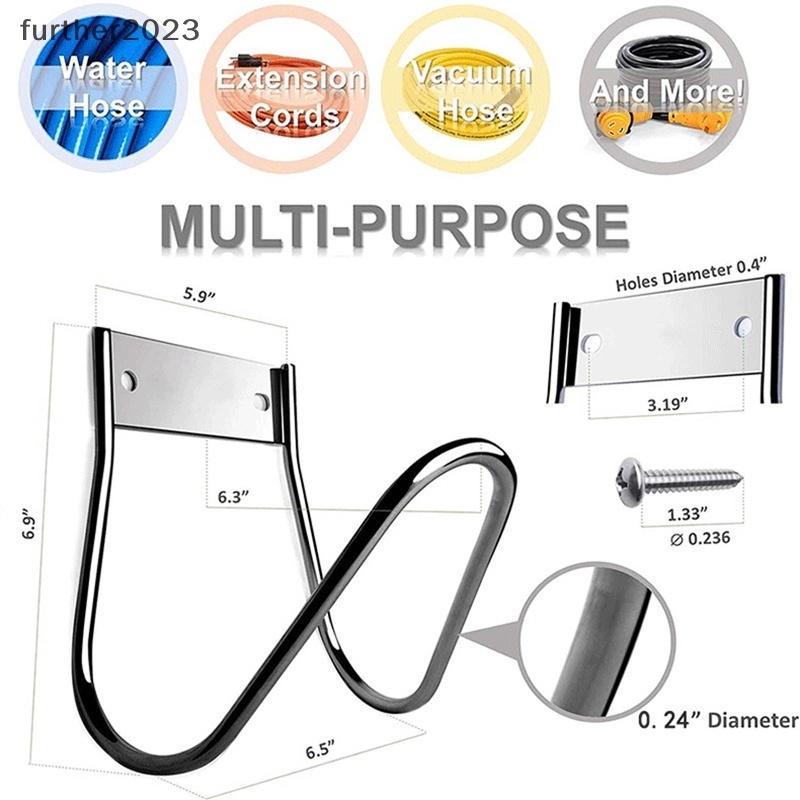 Hose Hanger Stainless Steel Small Wall Mount Garden Hose Hook Heavy ...