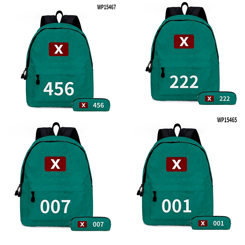 Squid Game Backpack Student School Bag Pencil Case Two-Piece Set Ultra ...