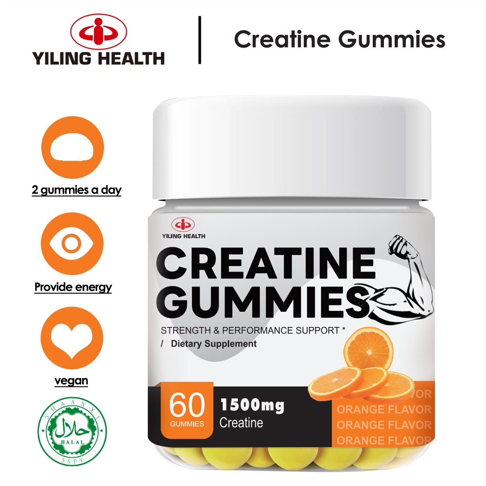 Yiling Creatine Gummies energy supplement supplement gym 1500mg for Men ...