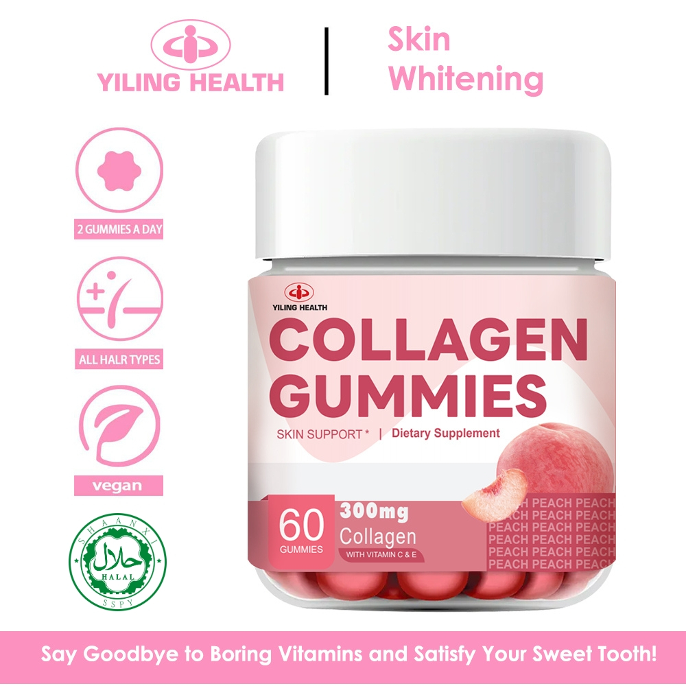 YILING HEALTH Collagen Gummies Fish Oil Supplement Skin Elasticity ...