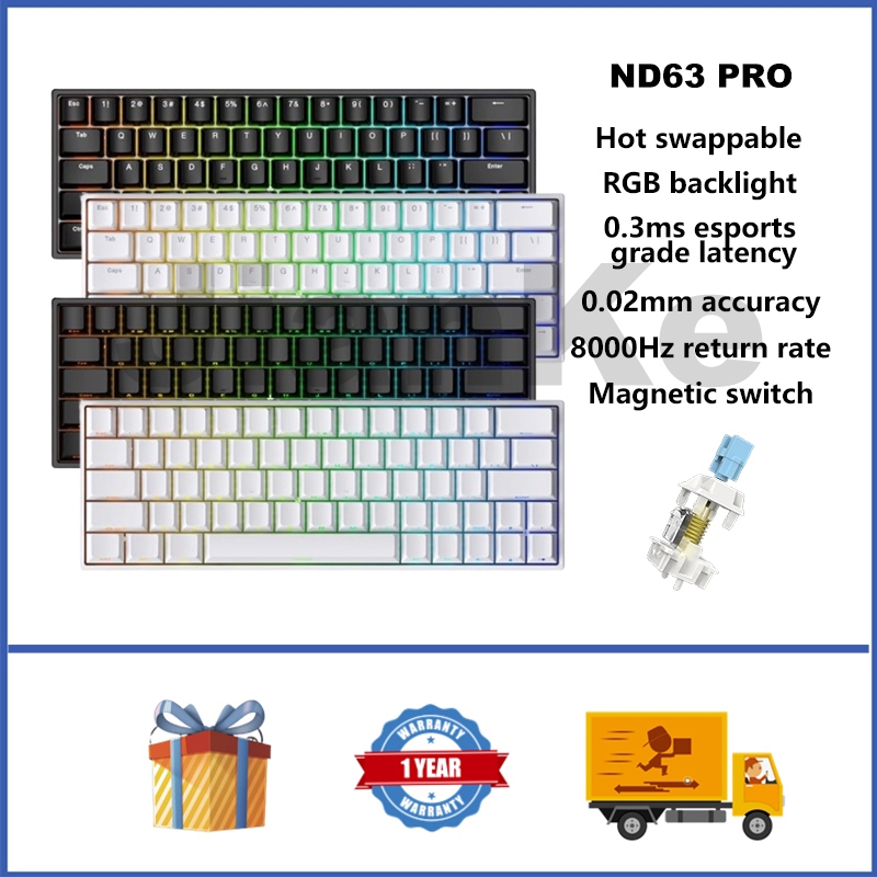IROK ND63 PRO Wired Magnetic keyboard0 Dead Zone Hot swappable RGB ...