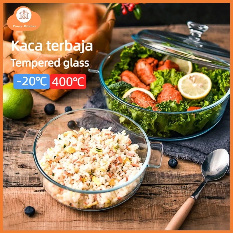 【living】Ready stock Tempered Glass Bowl Mangkuk hidang Kaca Serving ...