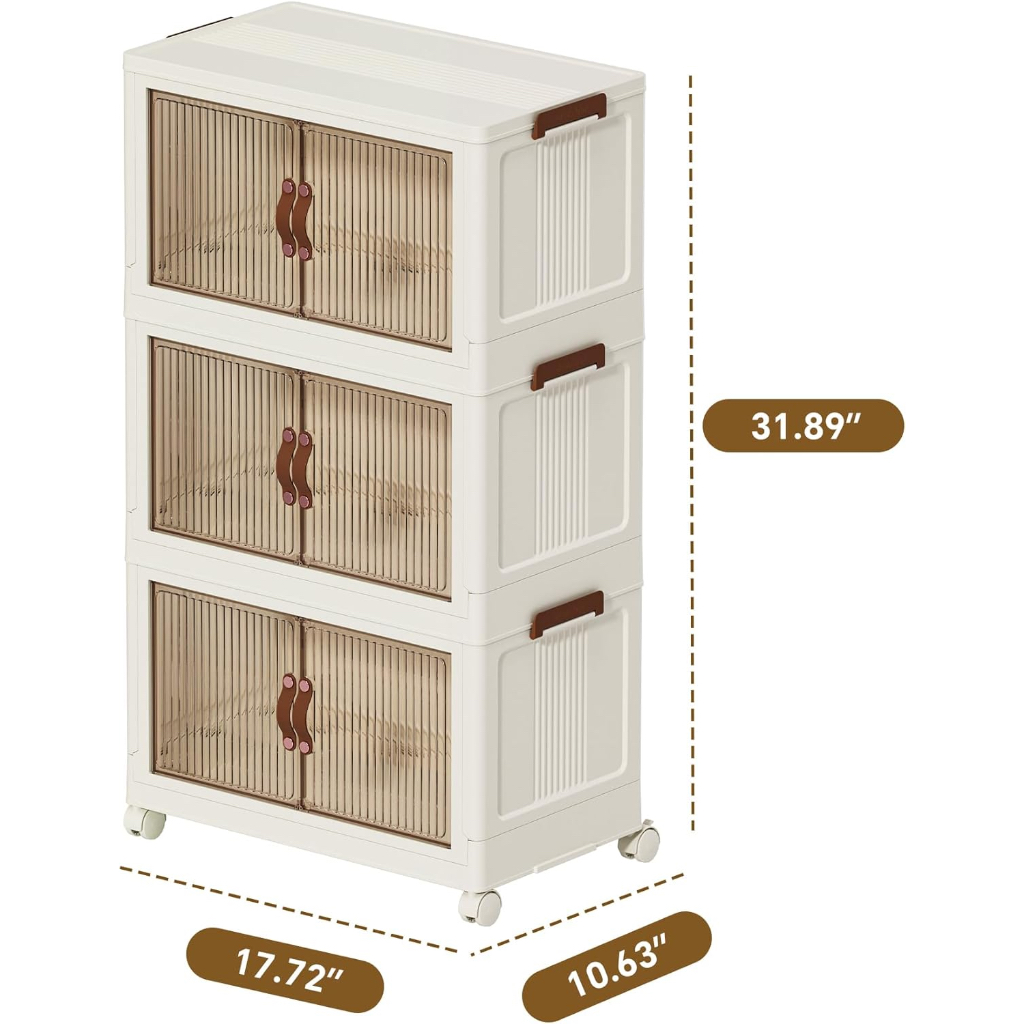 35 QT Large Storage Bins with Lids, Stackable Storage Bins Open Front ...