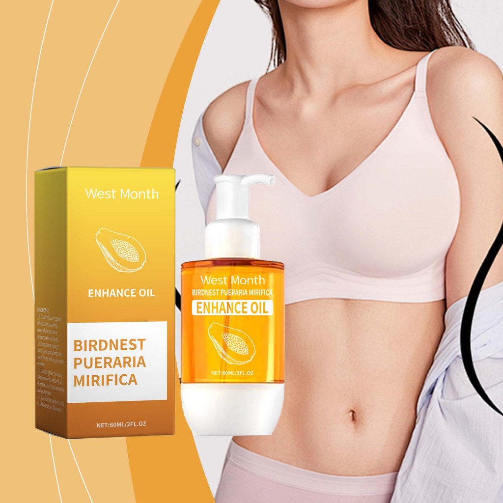 West&Month Enhance Oil Breast Massage Essential Plant Extraction Mild Safe Formula Improved ...