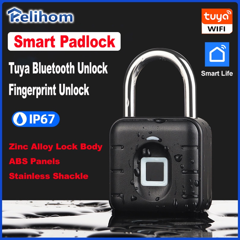 Relihom Fingerprint Padlock Tuya Bluetooth Smart Lock Digital Door Lock ...