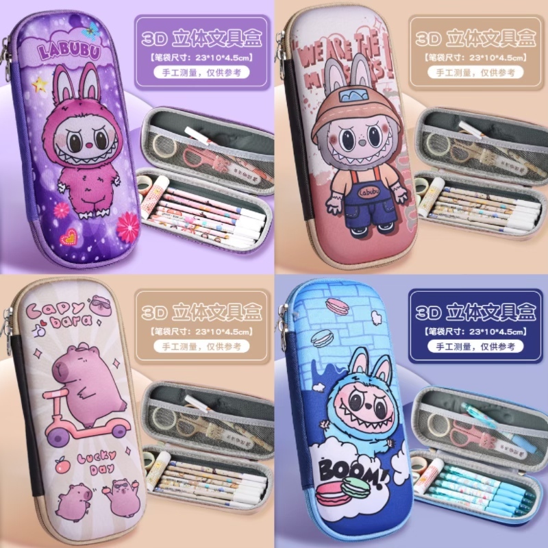 labubu Pencil Case kuromi EVA 3D Waterproof School Pencil Box Pencel ...