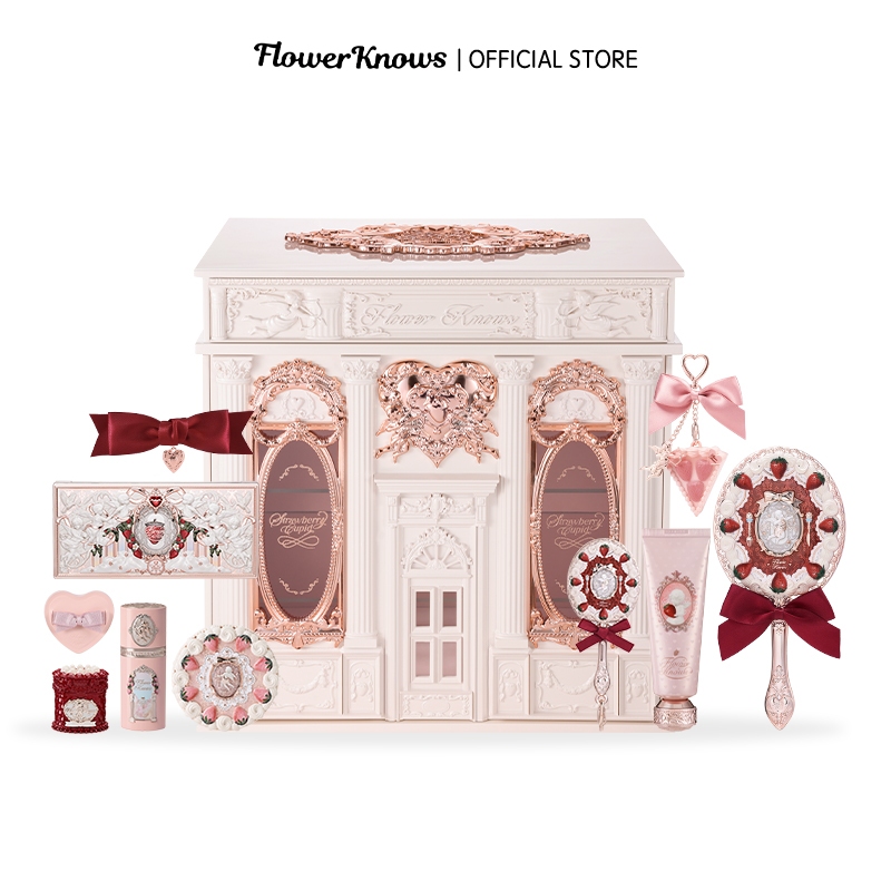 Flower Knows Strawberry Cupid Collection Beauty Allin Gift set/Makeup set/full set of cosmetics ...