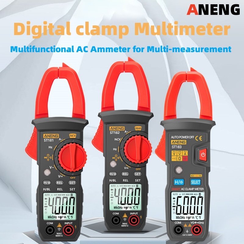 Aneng Smart Digital Clamp Meter, High Precision Multimeter with 400A AC ...