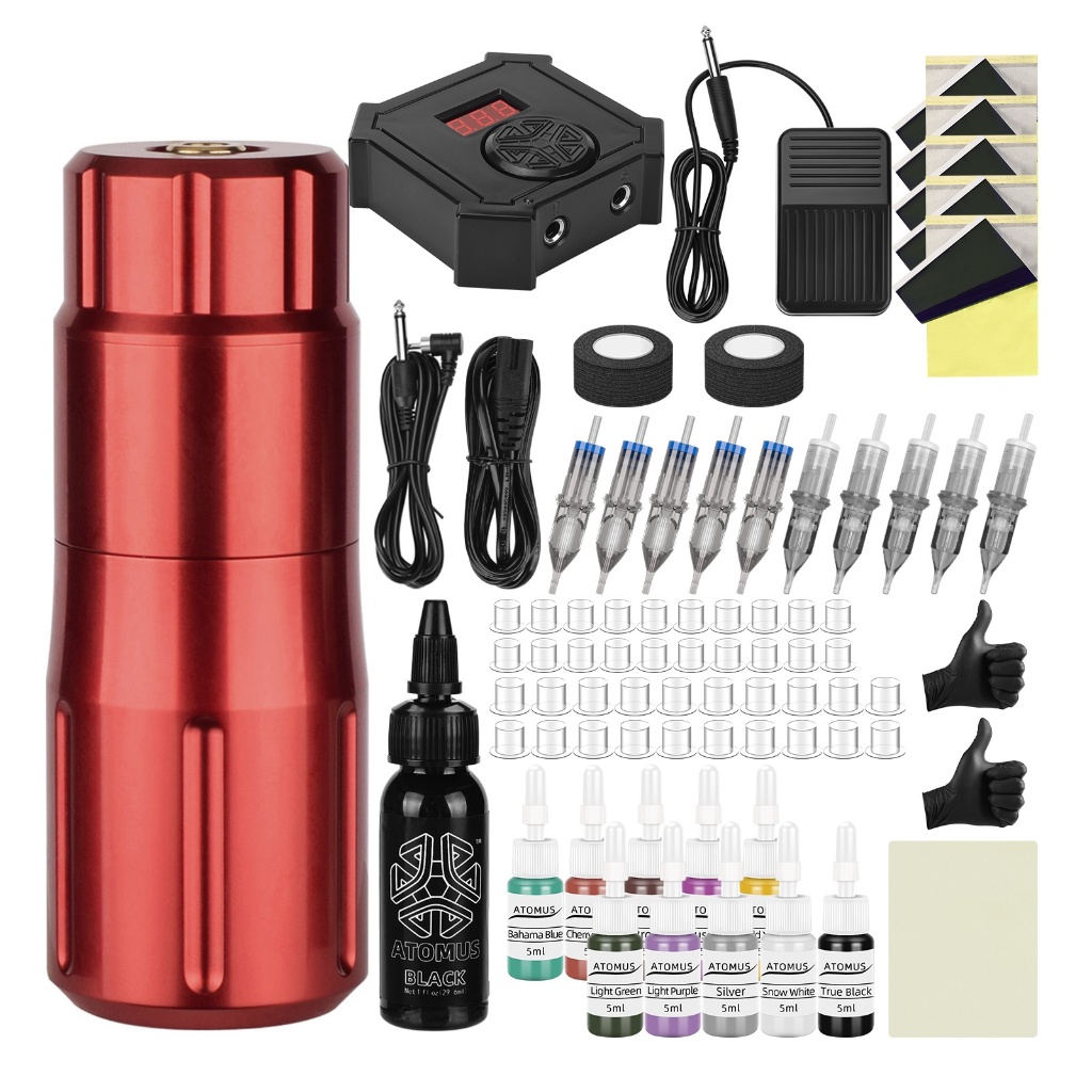 ATOMUS Tattoo Kit Tattoo Gun Kit Tattoo Machine Kit for Beginners ...