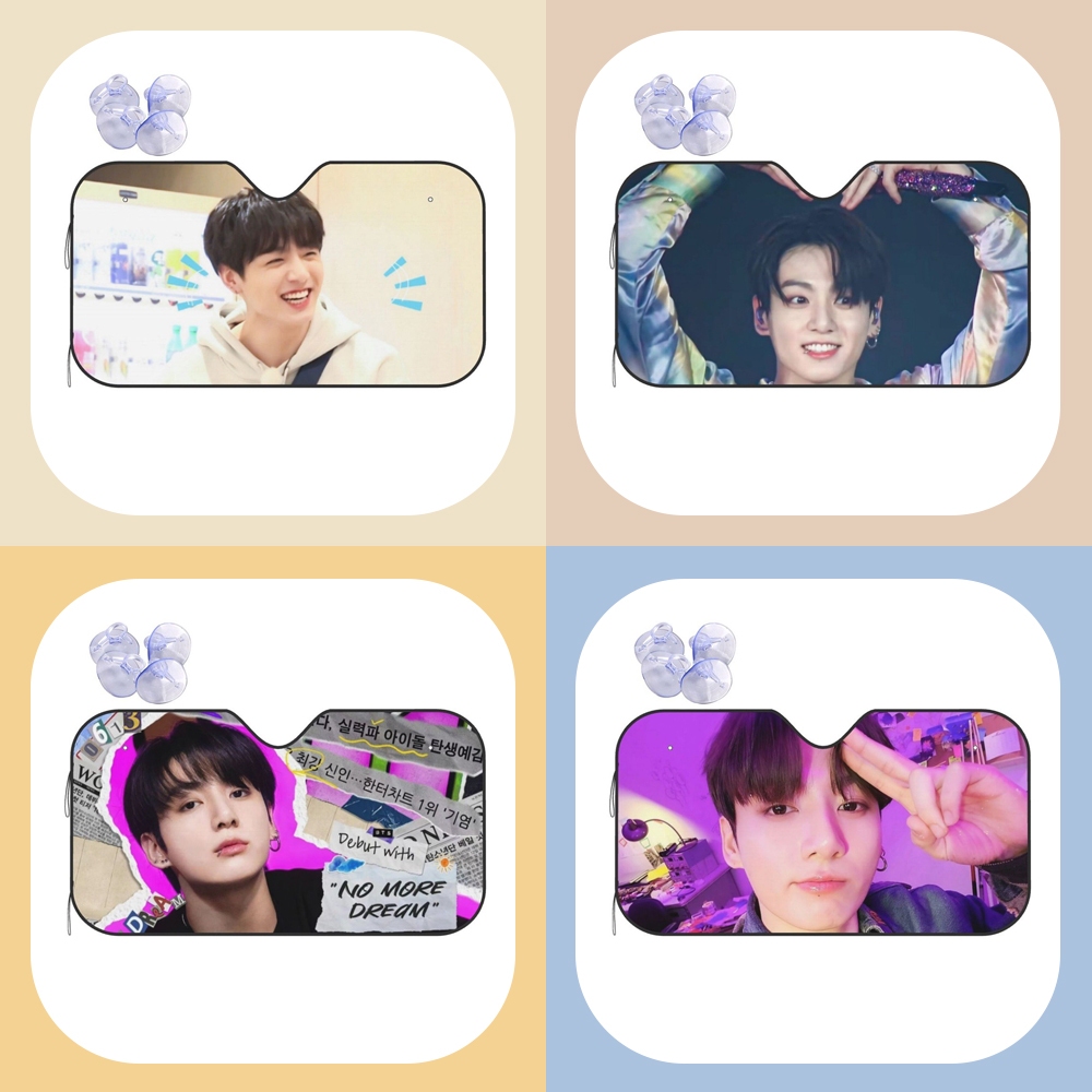 BTS Jeon Jung Kook Car sunshade Foldable Car Windshield Sunshade Sun ...