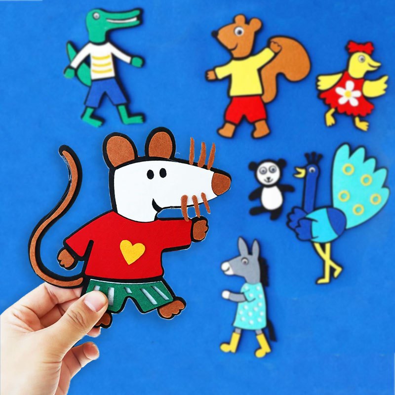 《Maisy Mouse》 Series English Picture Books Felt Toys Montessori ...