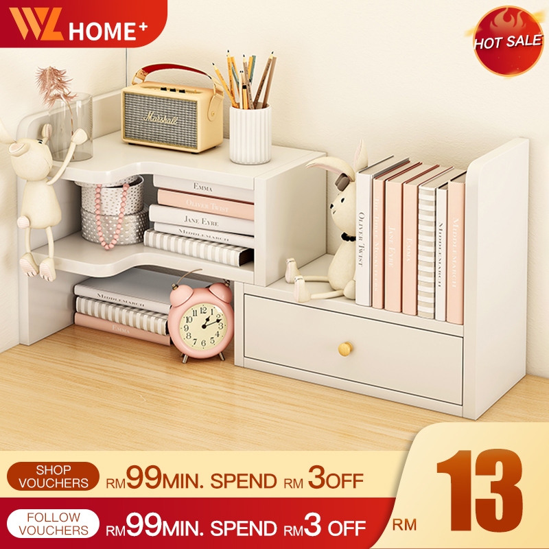 Book Shelf Desktop Organizer Storage Rack Book Rack Adjustable Shelf ...