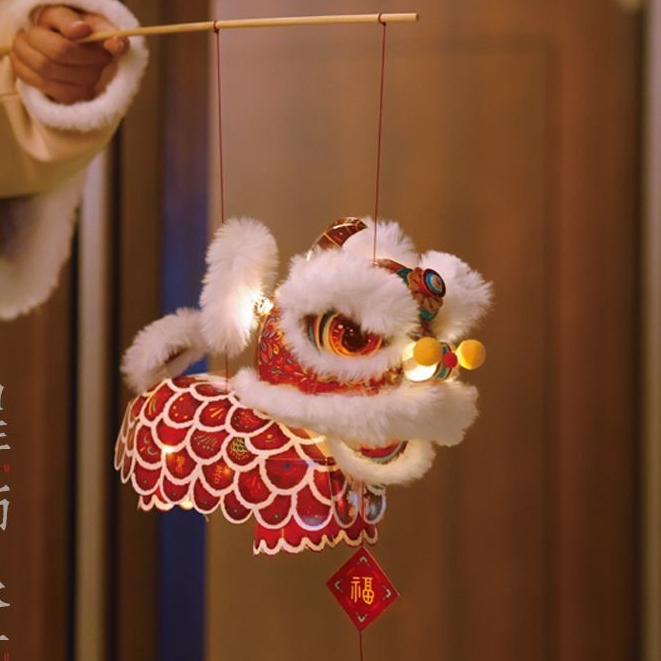 Spring Festival New Year Non-Remaining Dragon Lion Dance Lantern ...