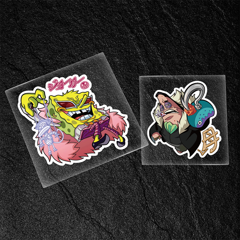 Spongebob SquarePants cos One Piece Car Fun Scratch Block Car Sticker ...
