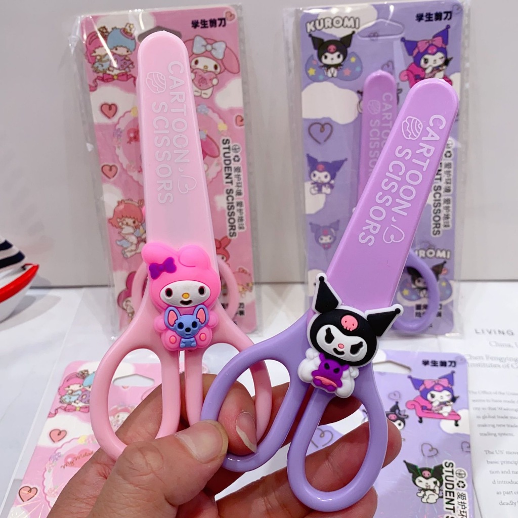 Cartoon Sanrio Kuromi Scissors SpiderMan labubu capybara Kids Safety ...