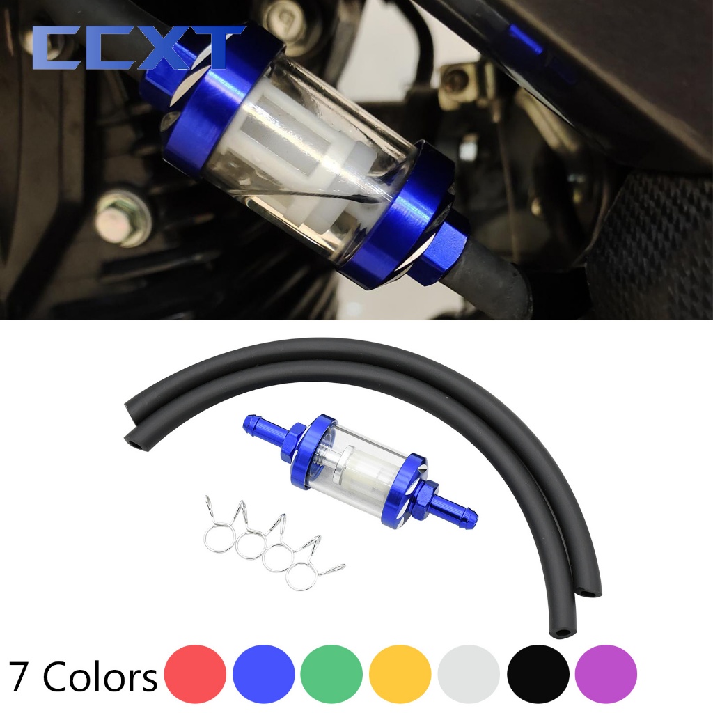 8mm Gas Fuel Gasoline Oil Filter Replacement Fuel Filter For ATV ...