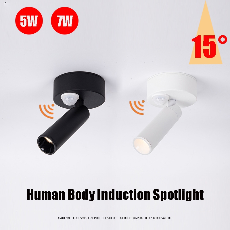 Human Body Induction Spotlight 5W 7W Anti Glare 15° View Angle Ceiling ...