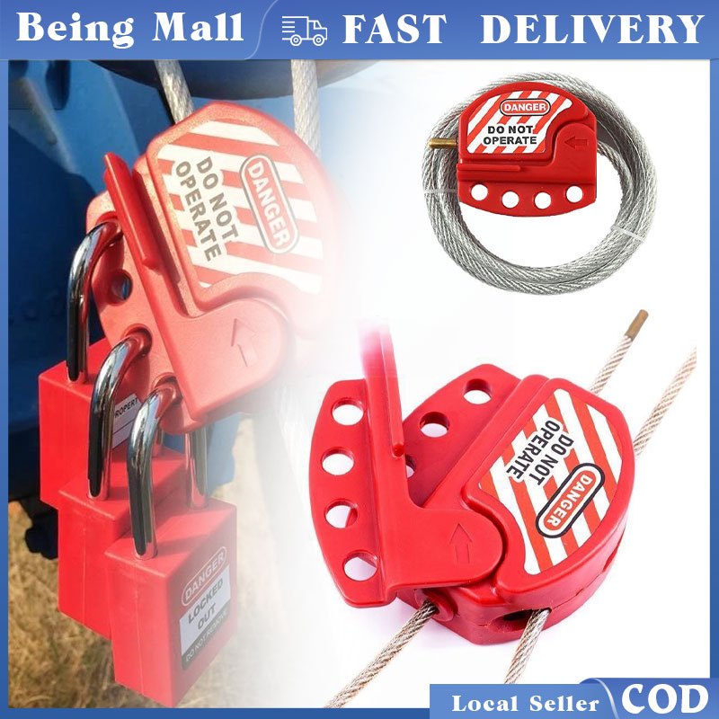 180CM Lockout Tagout Cable Lock With Vinyl Coating 6MM Diameter ...