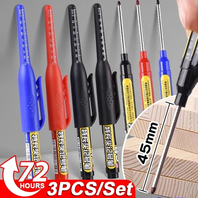 Multi-Purpose 45mm Deep Drill Hole Long Nib Waterproof Marker Pens for ...