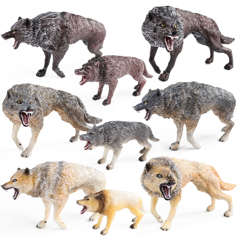 Solid children cognitive animal simulation model male wolf female wolf ...