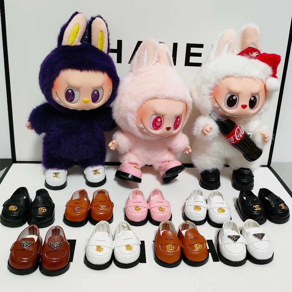 Labubu shoes(3.8*2.3cm) Cry Baby & Baby Three Cute Bunny shoes for 15cm ...