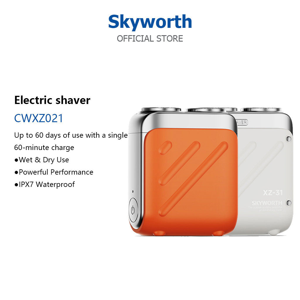 SKYWORTH CWXZ021 Electric Shaver IPX7 Waterproof 400mAh Battery ...