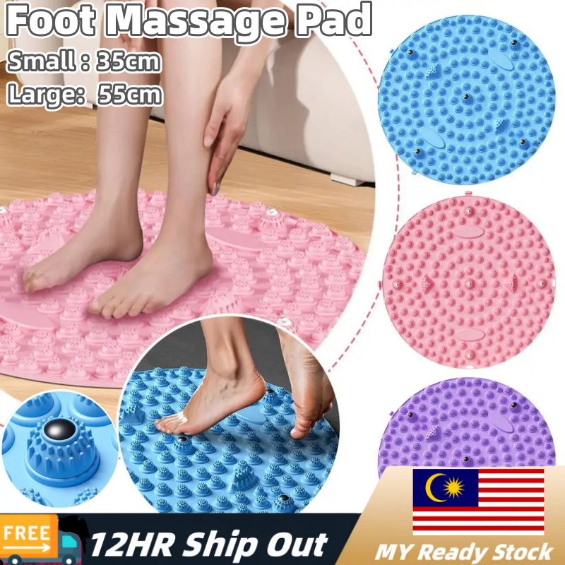 (Local Stock) Foot Massage Pad Thick Large Round Shiatsu Board Blood ...
