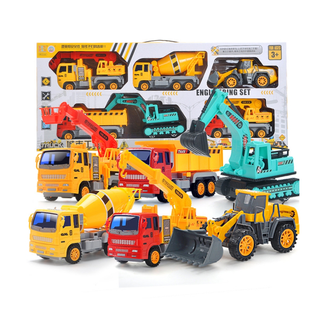 Car Toy Set 6in1 Toy Engineering Car Crane Construction Truck Car ...