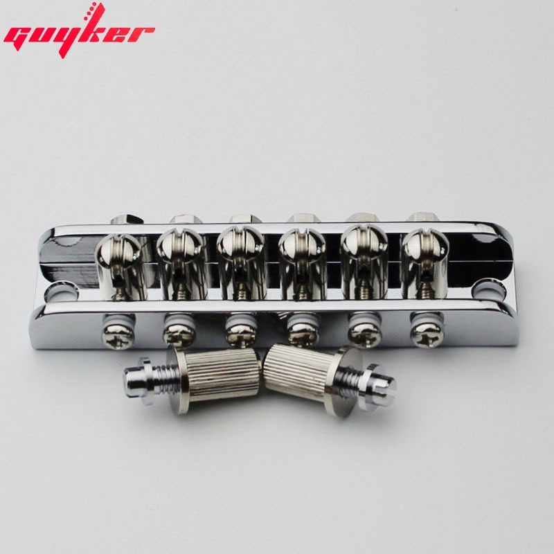 Chrome 6 String Guitar Bridge Roller Bridge For Guitar Mosrite Style ...