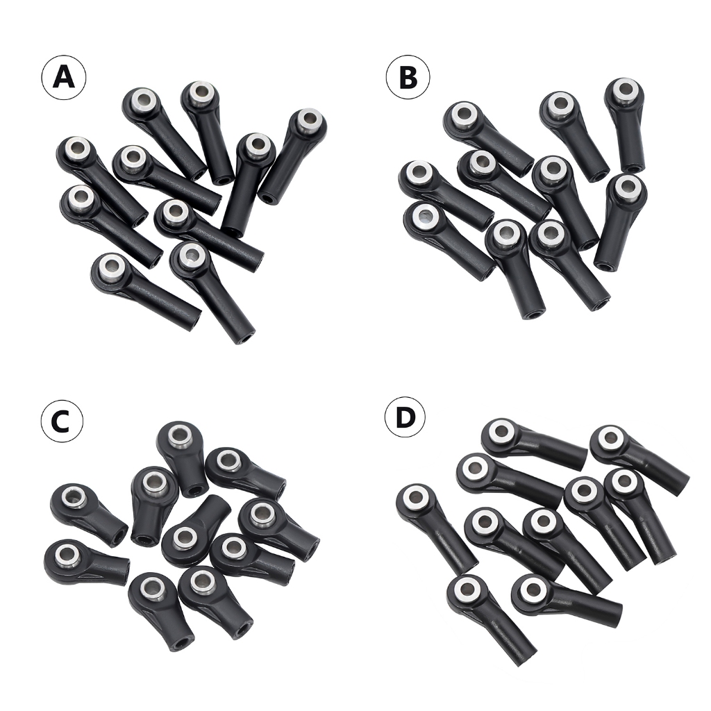 M3 Rod Ends Straight Bent Plastic Link Balls Head Linkage Joint For 1/ ...