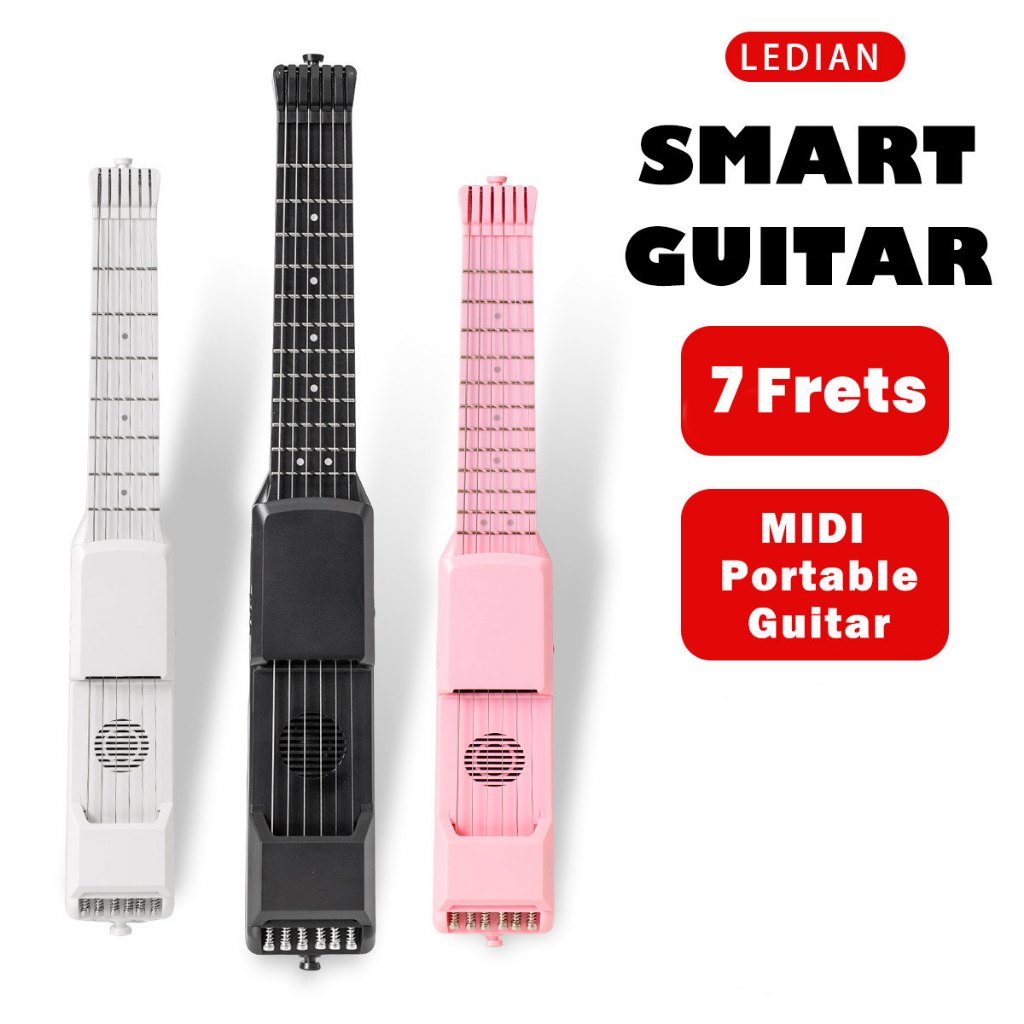 7 Frets Smart Electric Guitar Silent Practice Digital Tuner Metronome ...