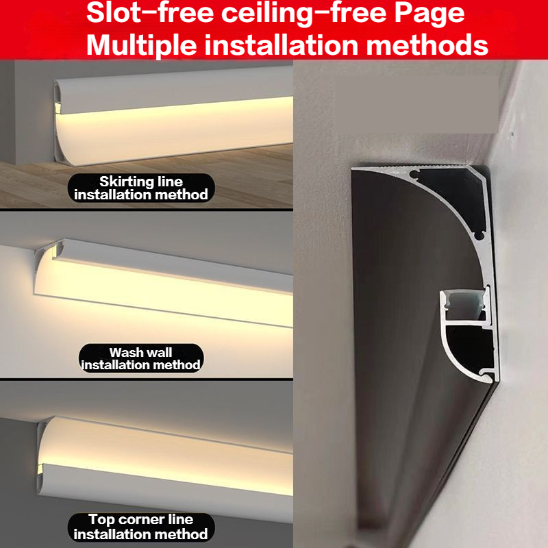 Wall Washing Lamp Aluminum Slot Ceiling-Free Plaster Line Atmosphere ...