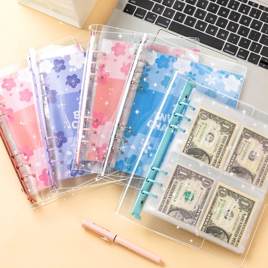 100 Envelope Savings Challenge Binder, Waterproof na Budget Organizer ...