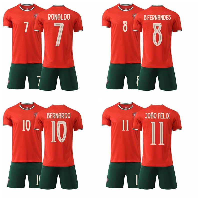 2025-26 Portugal Home Adult Kids Jersey Kit CR7 Cristiano Ronaldo Bruno ...
