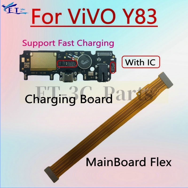 For ViVO Y83 Charging Board USB Charging Port Microphone Dock Connector Main Board Flex Cable ...