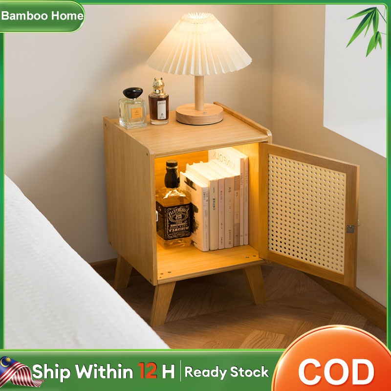 Bedside Table Side Table With Storage Bedside Table Bamboo Bedside ...