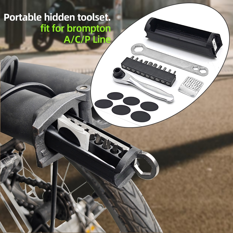 Bicycle Hidden Repair Tools Outfit For Brompton Magnet Frame Inner ...