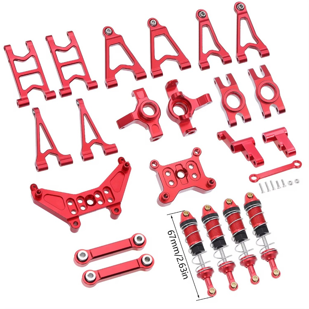 MJX Hyper Go 14303 14302 14301 Metal Steering Cup/Shock Tower Brackets/Front Rear Upper Low ...