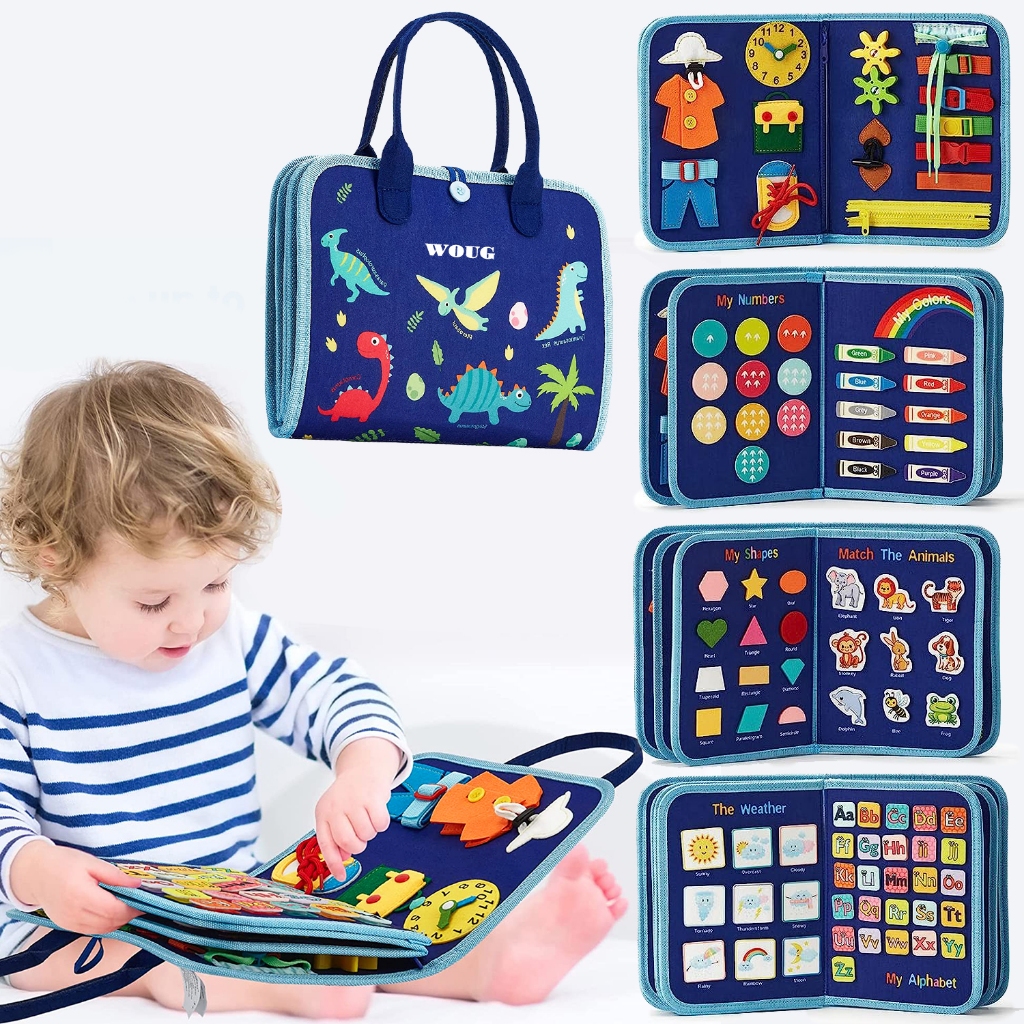 Baby Learning Book Cloth Book Toy Baby Busy Board Montessori Sensory ...