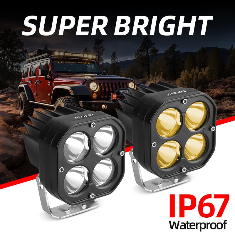 3Inch 40W Offroad Driving LED Pods Work Spotlights 12V-24V Headlights ...