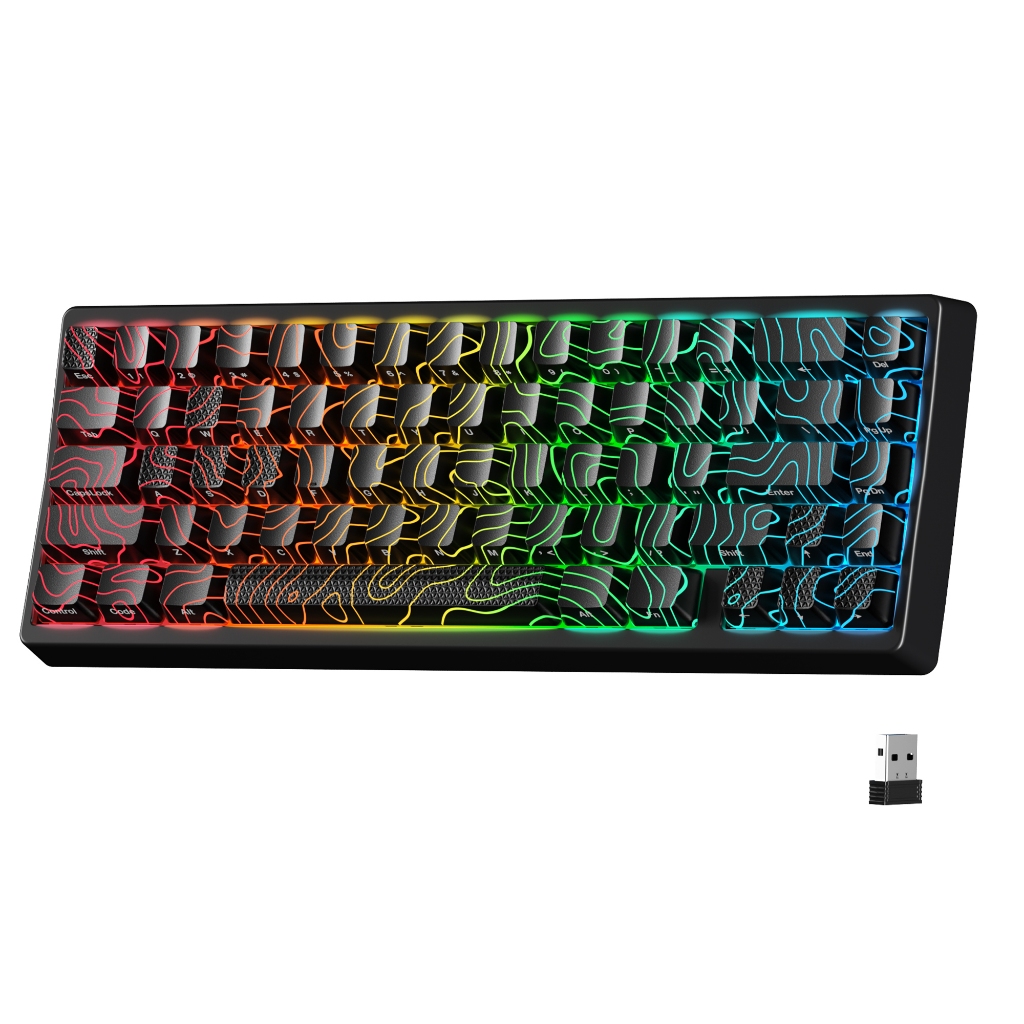 XVX M67 JadeStone Mechanical Keyboard With IMD-Tech Keycaps 2.4GHz ...