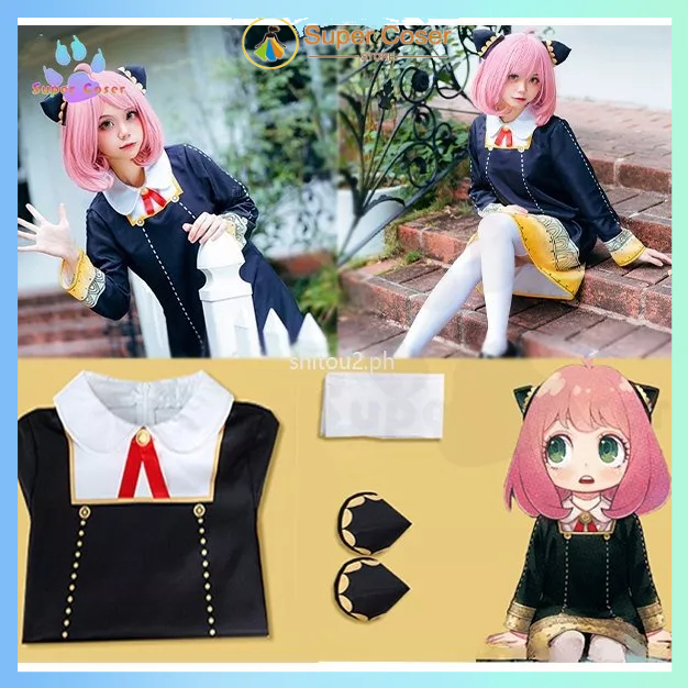 Anime Spy x Family Cosplay Anya Costume Anya Forger Kids Adults Cosplay ...