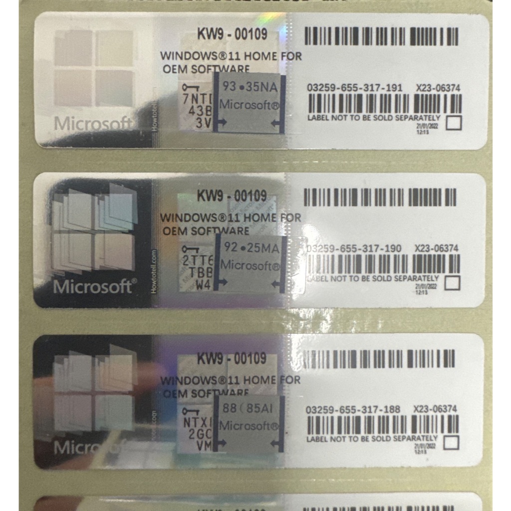 Win11 PRO window11 Professional/Home Online Activation OEM Key Label ...