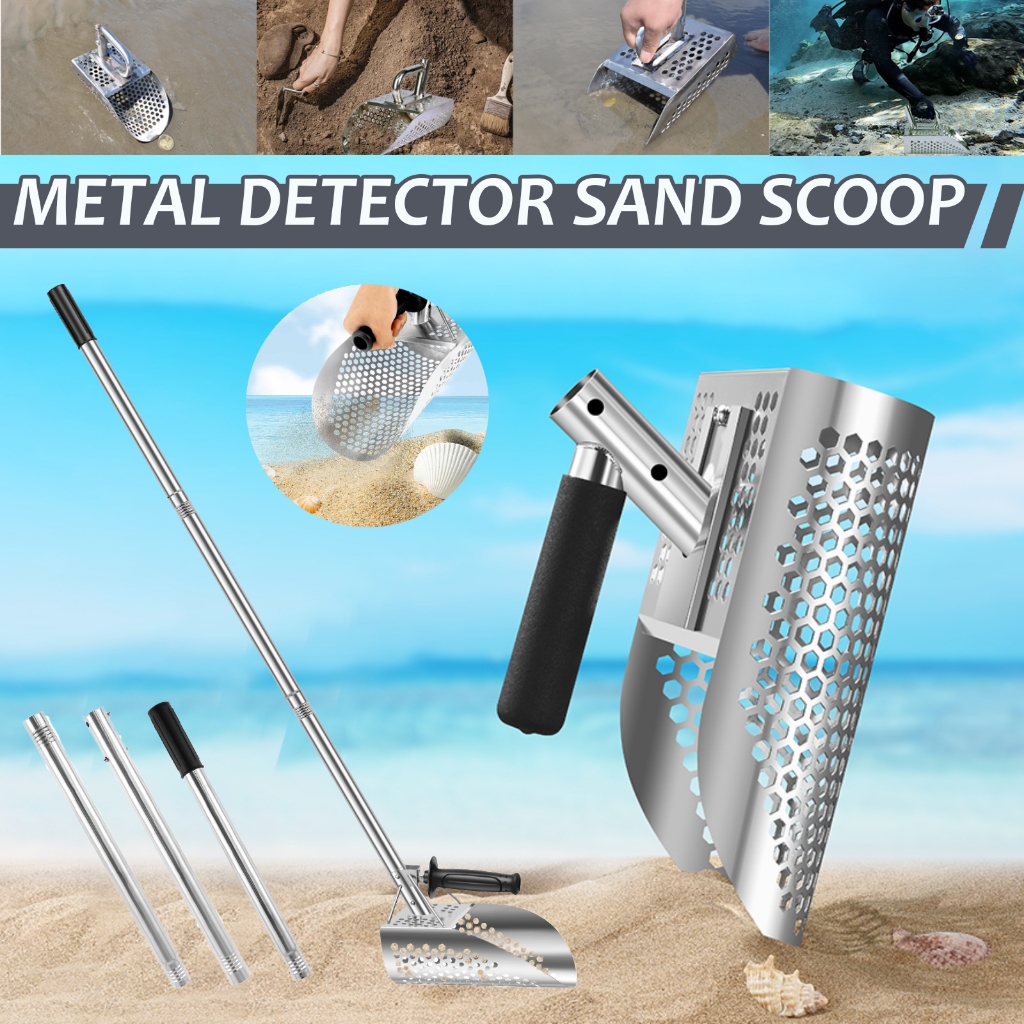 304 Stainless Steel Beach Sand Scoop With Handle Metal Detecting Tool ...
