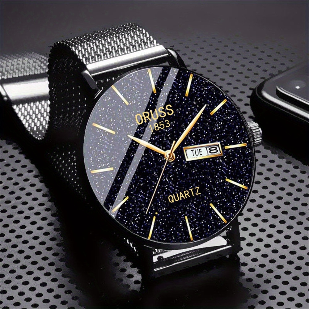 Quartz Watch for Men Original Black Analog Watch Jam Besi Jam Tangan ...