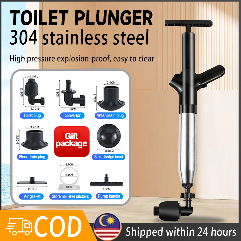Stailess Steel Toilet high-pressure exhaust ejector plunger pipe pump ...