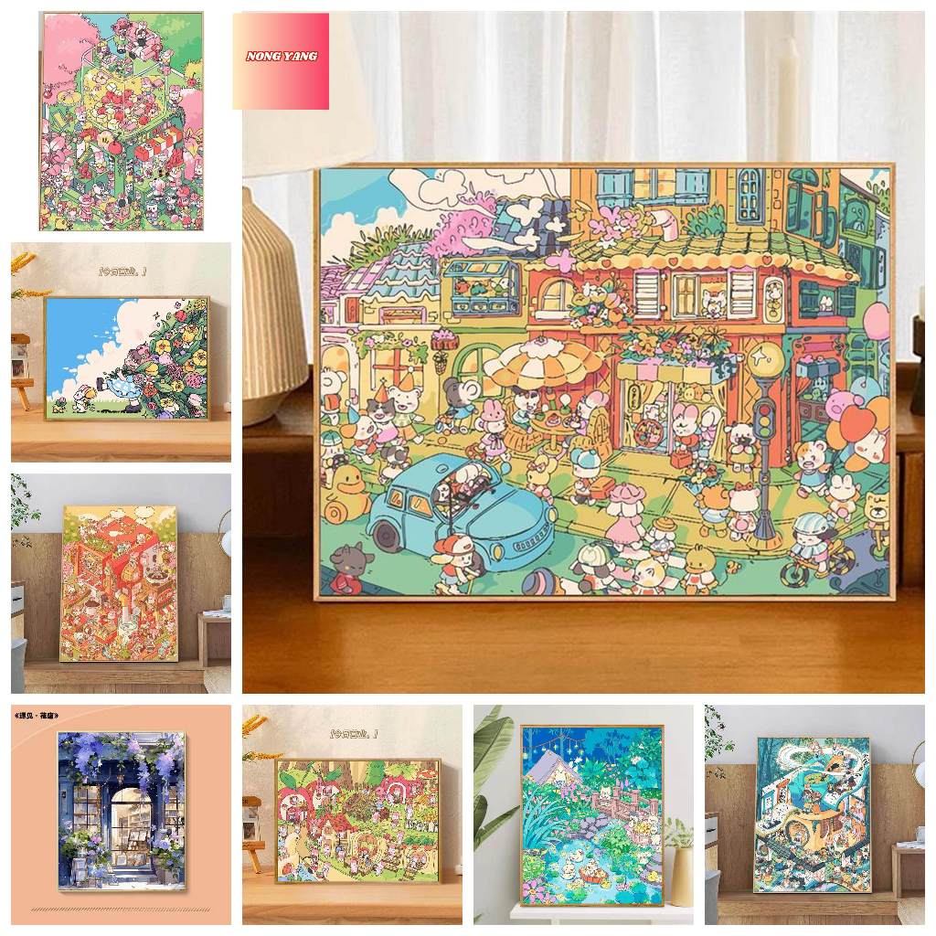 Nong Yang-30*40cm/40*50cm-painting by number -數字油畫 -Cartoon Cartoon ...