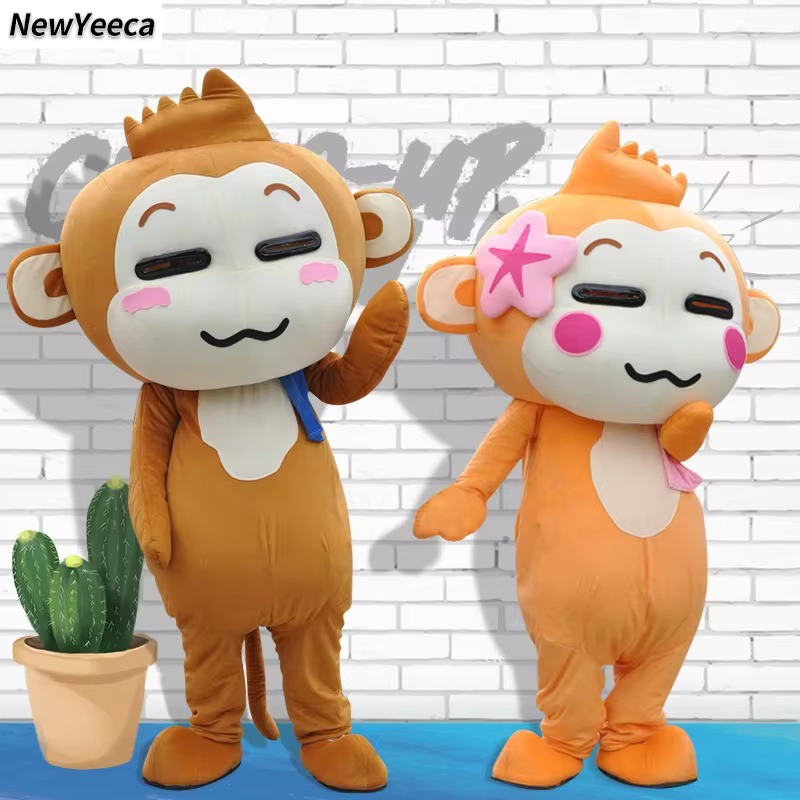 Exotic YOYO CICI Monkey Mascot Costumes Cartoon Cosplay Costume Outdoor ...