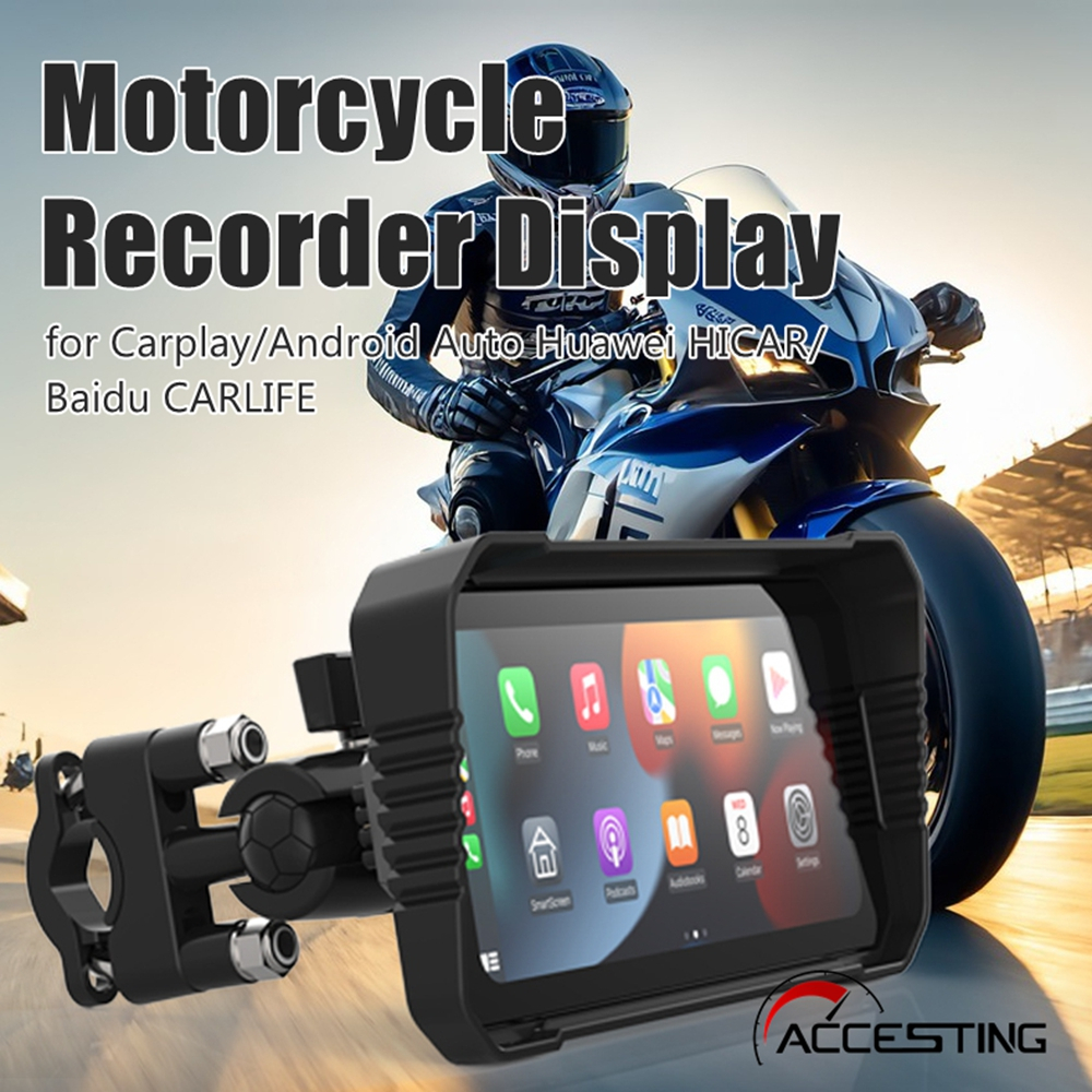 Motorcycle HD Car Recorder LCD Bluetooth Connected GPS Display, with ...