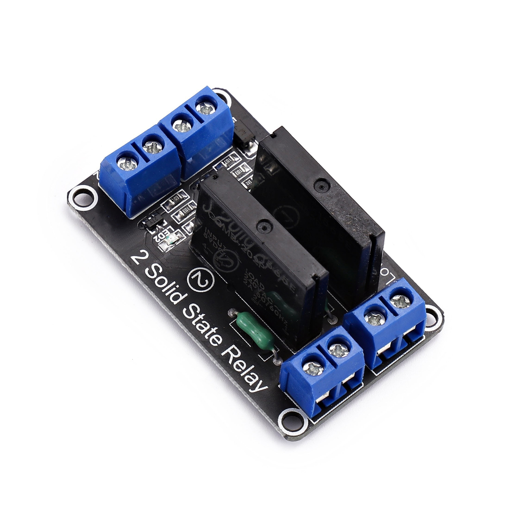 2-channel 5V High Low Level Solid State Relay Module with Fuse Solid ...